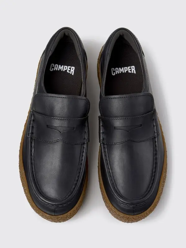 Camper Peu Terreno Leather Loafers With Strap And Apron Seam