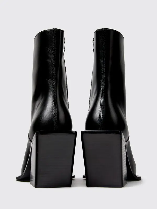 Camper Escandalo Smooth Leather Western Boots With Flared Heel