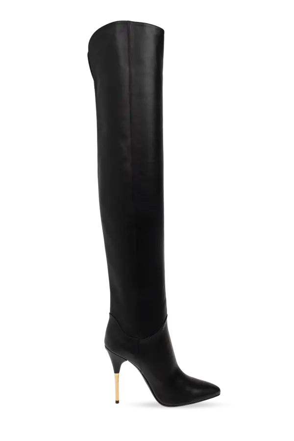 Valentino Garavani Leather Heeled Boots - Black