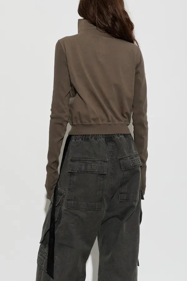 Rick Owens Sweatshirt With Asymmetric Zipper