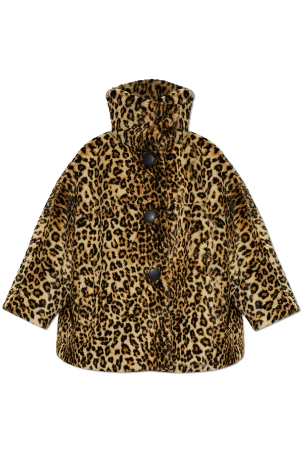 Givenchy Animal Print Coat - Brown