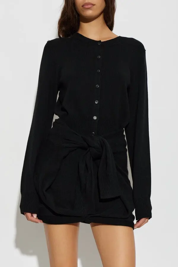 Alexander Wang Long Sleeve Mini Dress With Tie Detail