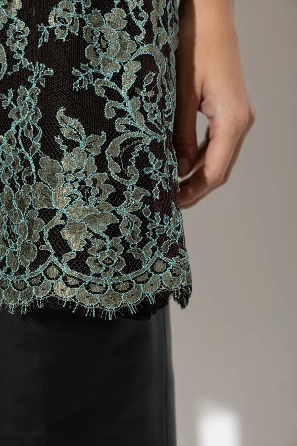 Valentino Garavani Lace And Lurex Mini Skirt