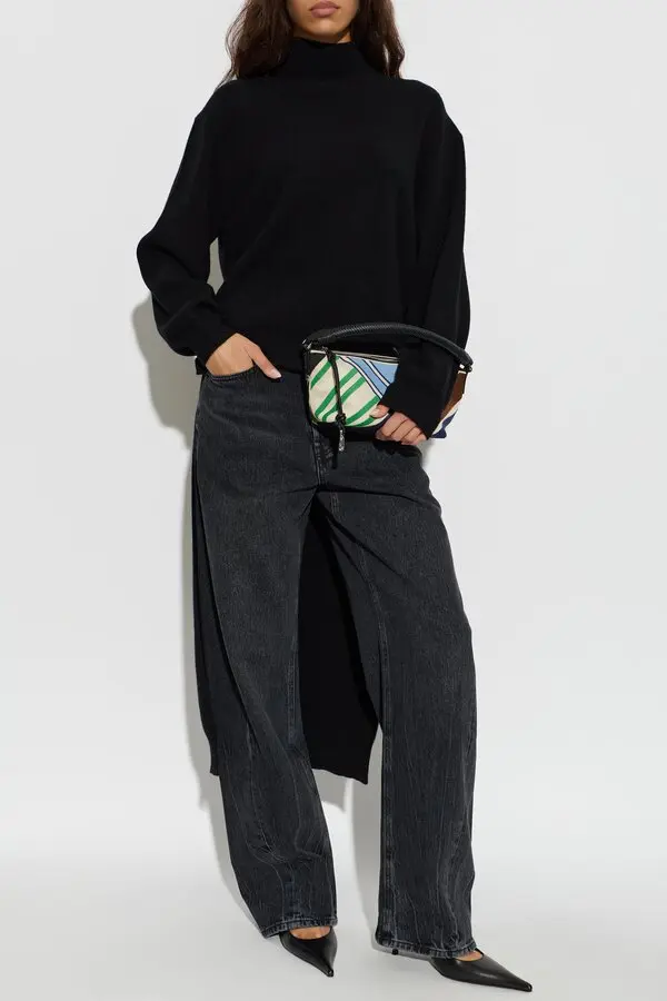 Alexander Wang Wool Sweater With An Asymmetrical Cut