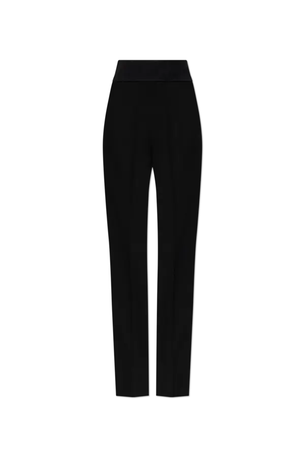 Valentino Garavani Wool Pleated Dress Pants - Black