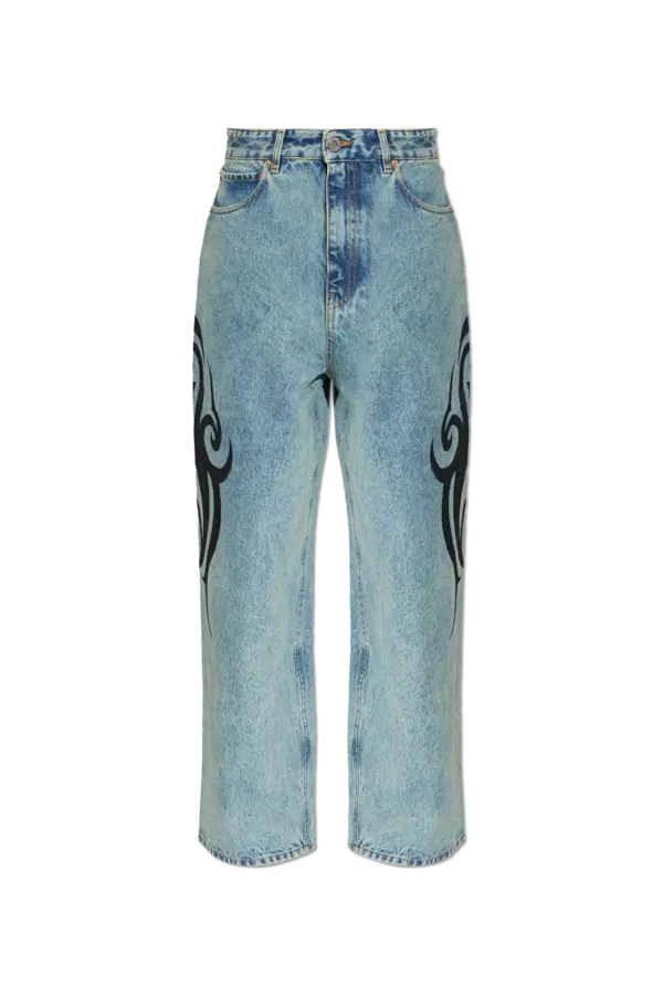 Vetements Jeans With Print - Blue