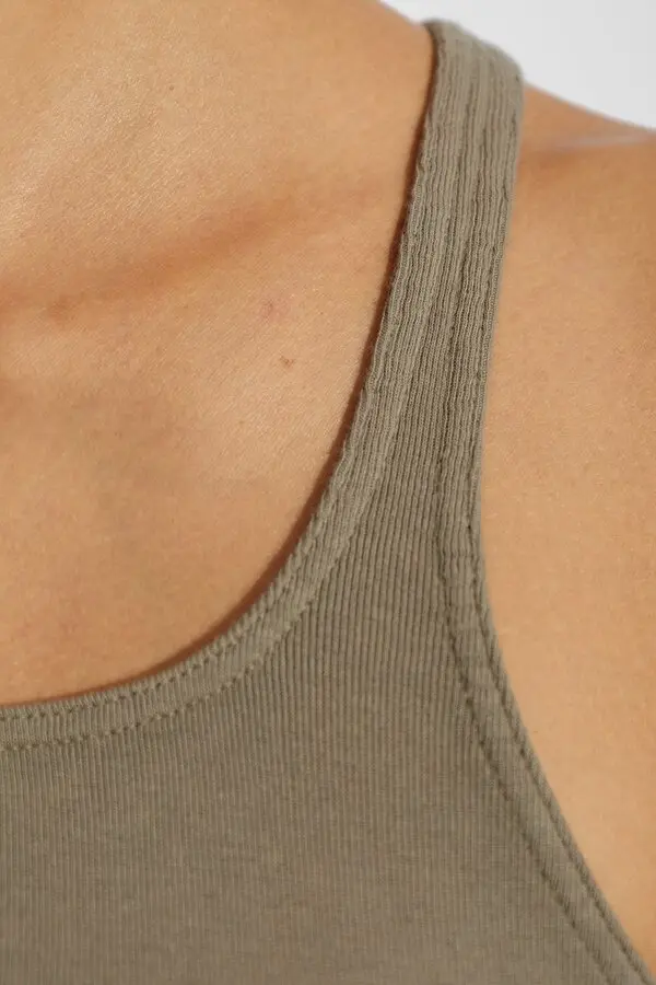 Rick Owens Sleeveless Racerback Cropped Top