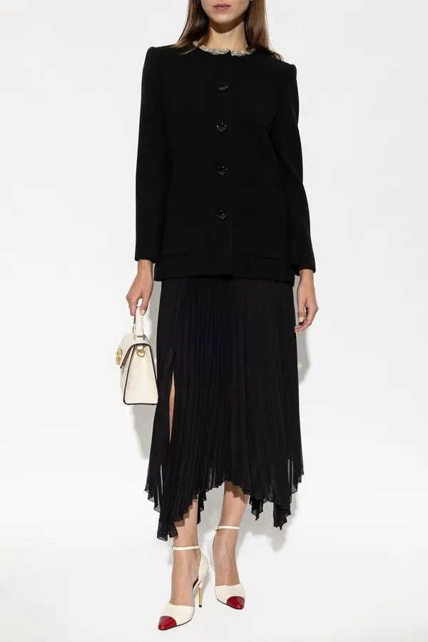 Valentino Garavani Pleated Skirt With Slit