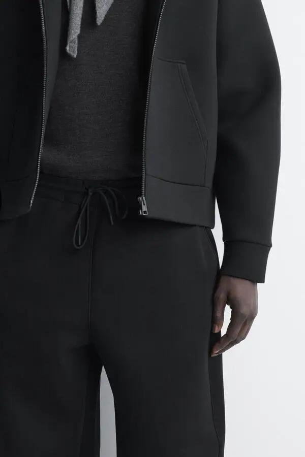 Cos Scuba Relaxed-fit Barrel-leg Joggers - Black