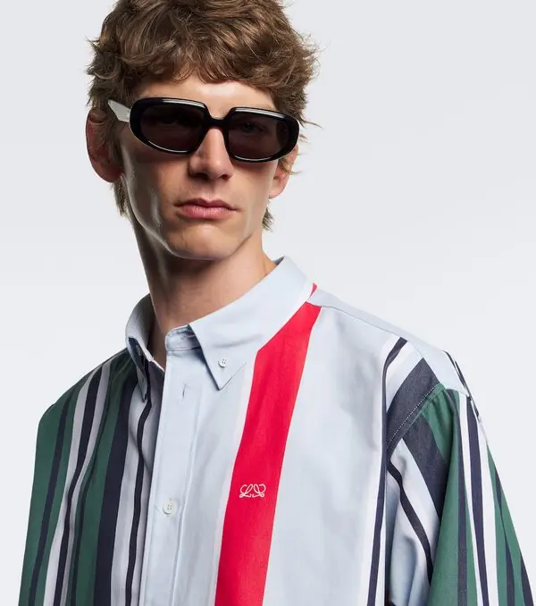 Loewe Mini Anagram Steps Rectangular Sunglasses