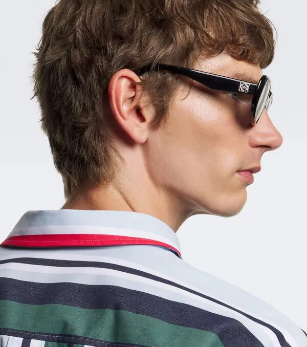 Loewe Mini Anagram Steps Rectangular Sunglasses