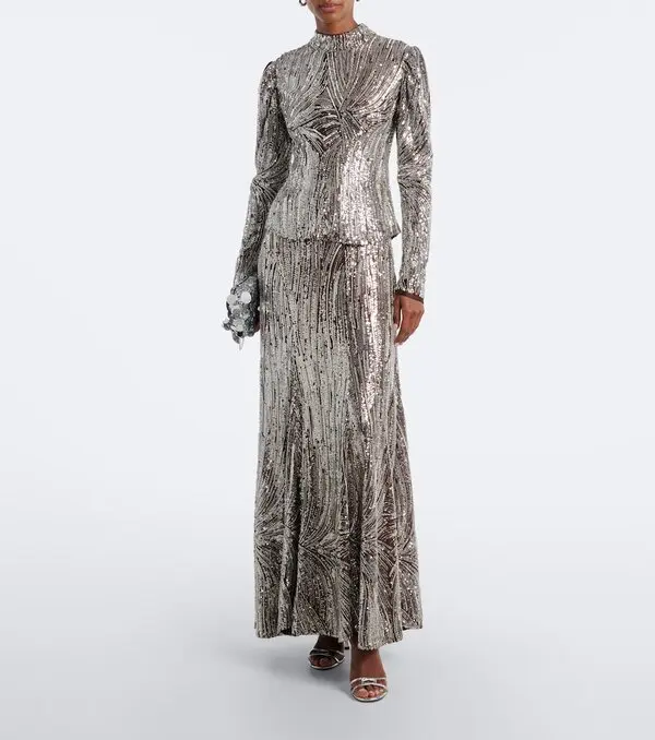 Rabanne Sequined Maxi Skirt