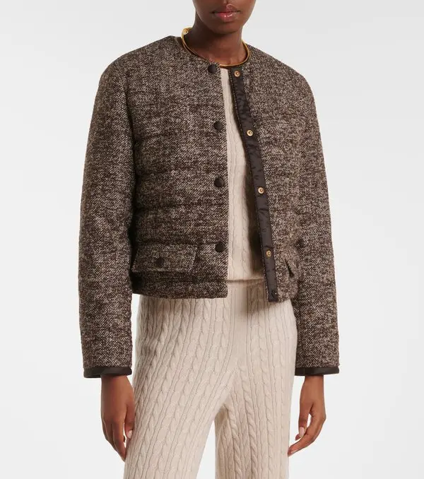 Agnona Cropped Wool-blend Puffer Jacket