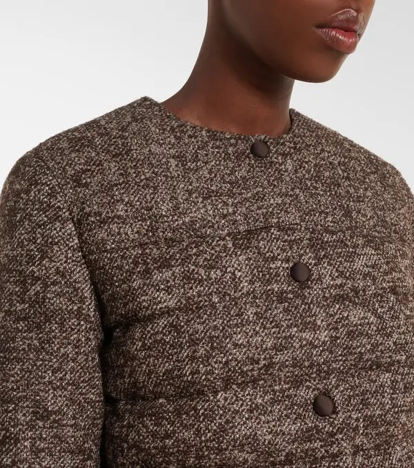 Agnona Cropped Wool-blend Puffer Jacket