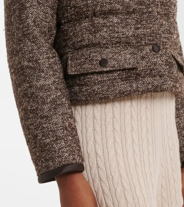 Agnona Cropped Wool-blend Puffer Jacket
