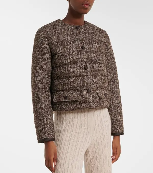 Agnona Cropped Wool-blend Puffer Jacket
