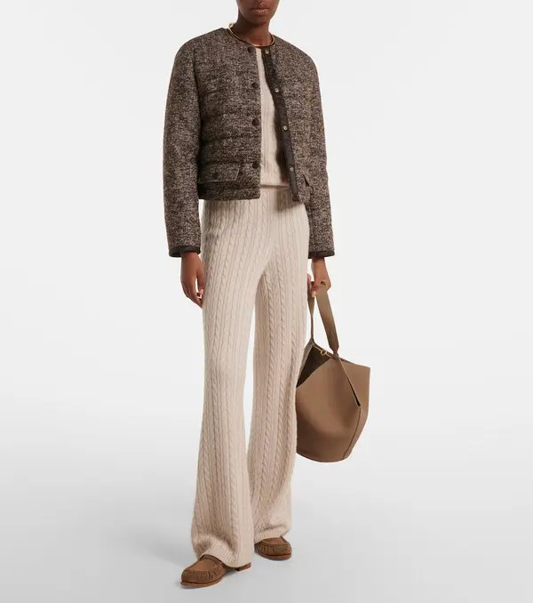 Agnona Cropped Wool-blend Puffer Jacket