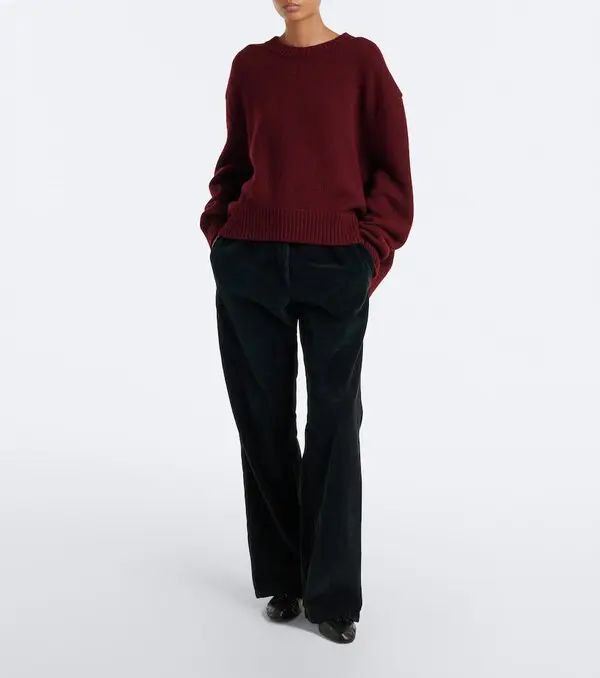 THE ROW Adler Cotton Corduroy Wide-leg Pants