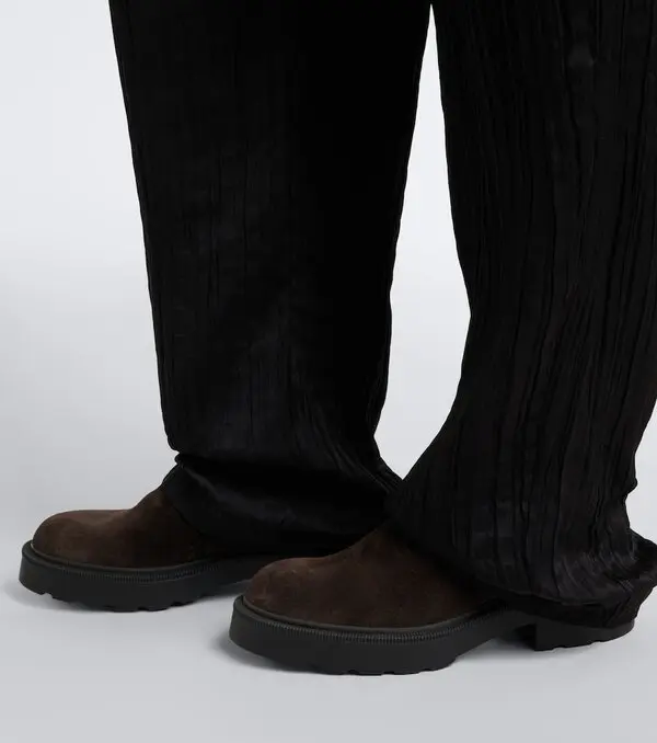 THE ROW Nobilis Suede Ankle Boots