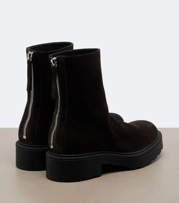THE ROW Nobilis Suede Ankle Boots