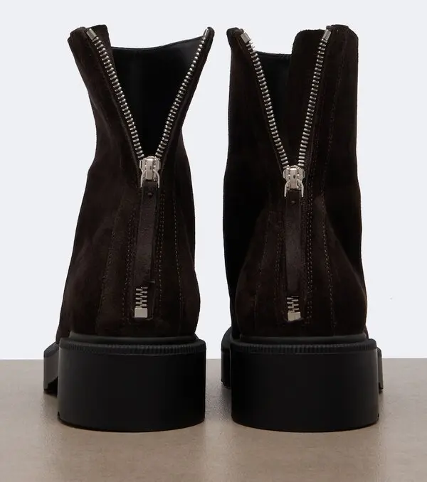 THE ROW Nobilis Suede Ankle Boots