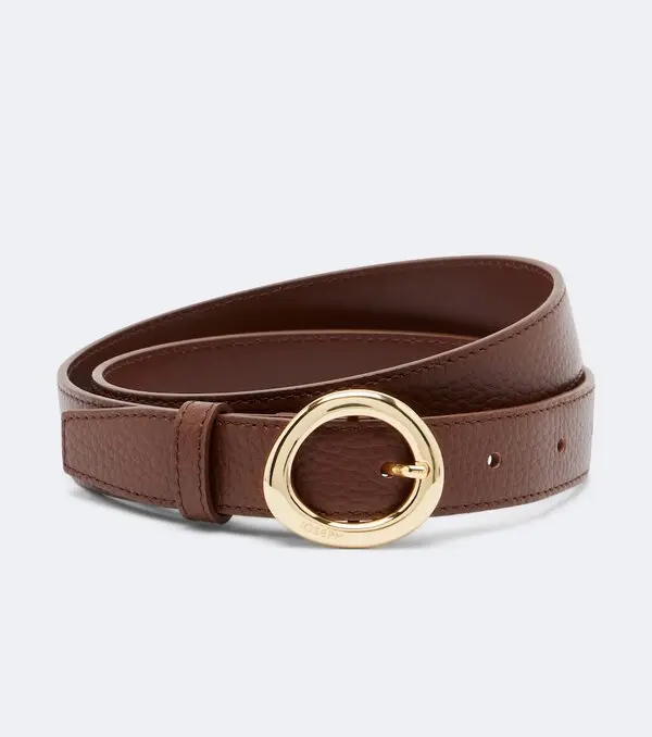 JOSEPH Rene Leather Belt - Brown