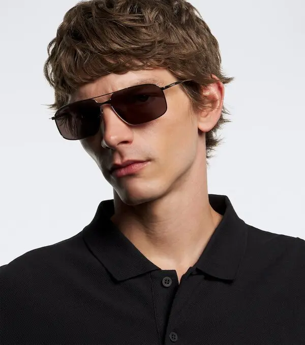 Balenciaga Logo Navigator Sunglasses