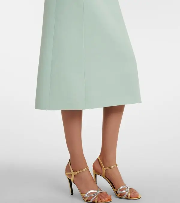 Valentino Garavani Crepe Couture Vgold Midi Dress