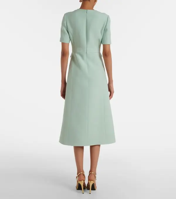 Valentino Garavani Crepe Couture Vgold Midi Dress