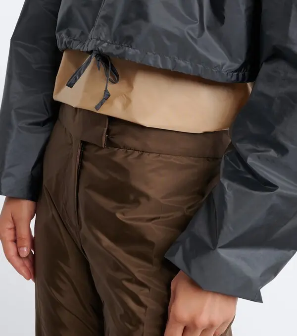 Miu Miu Shearling-trimmed Technical Jacket