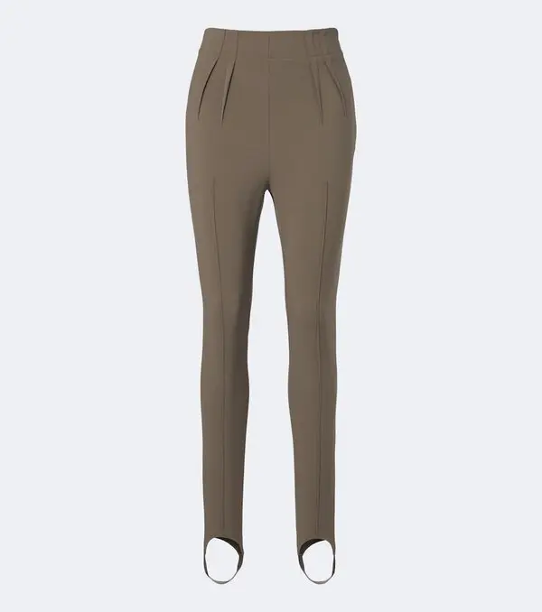 MUGLER Wool-blend Stirrup Leggings - Green