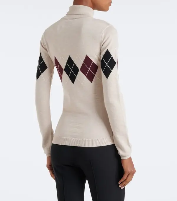 MUGLER Argyle Virgin Wool Sweater