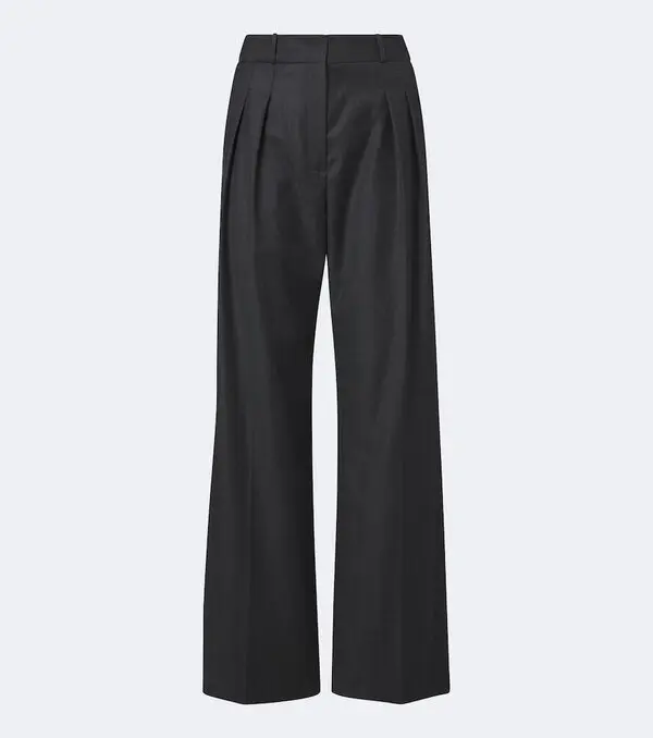 Loulou De Saison Sbiru Virgin Wool Wide-leg Pants - Grey