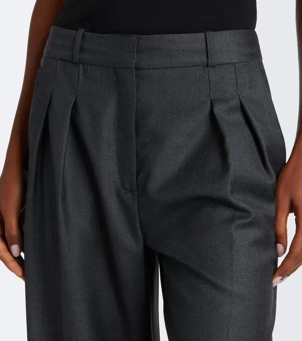 Loulou De Saison Sbiru Virgin Wool Wide-leg Pants