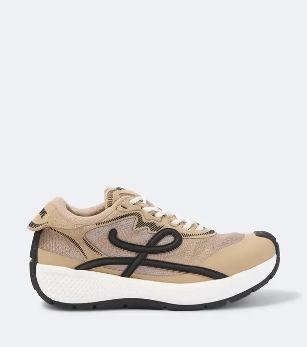 Loewe Pogo Suede-trimmed Sneakers