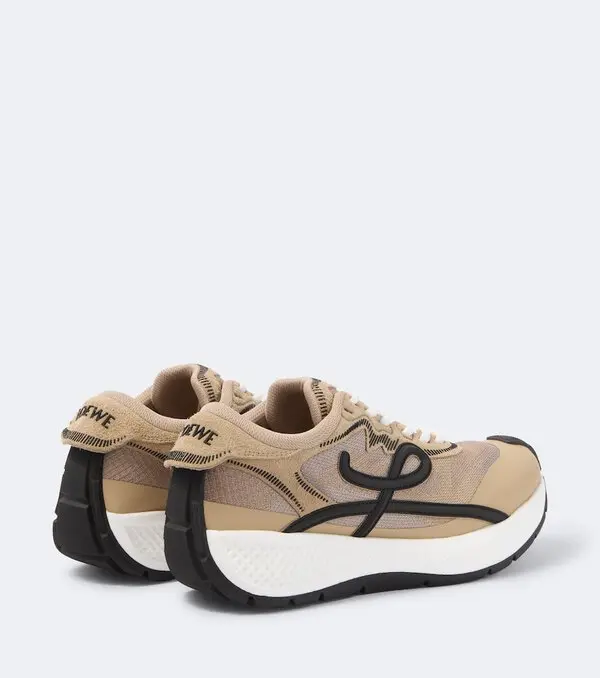 Loewe Pogo Suede-trimmed Sneakers