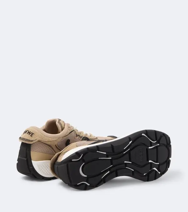 Loewe Pogo Suede-trimmed Sneakers