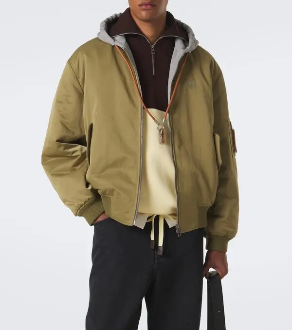 Loewe Fleece-trimmed Technical Bomber Jacket