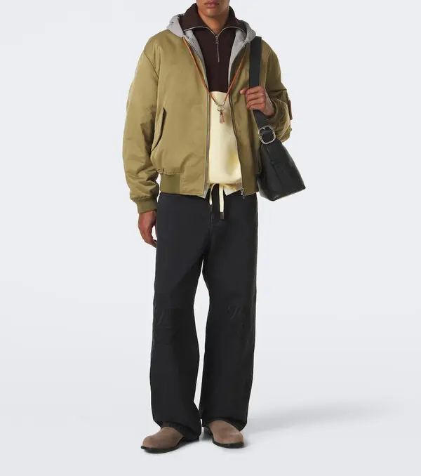 Loewe Fleece-trimmed Technical Bomber Jacket