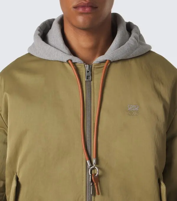 Loewe Fleece-trimmed Technical Bomber Jacket