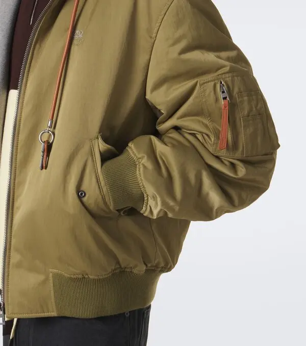 Loewe Fleece-trimmed Technical Bomber Jacket
