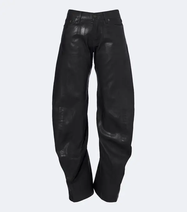 Acne Studios Coated Barrel-leg Jeans - Black