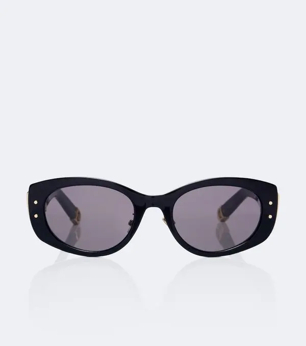 Dior New B1u Oval Sunglasses - Black