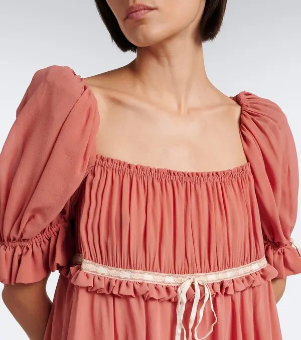 Chloé Ruffled Silk Georgette Minidress