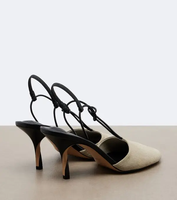 Jacquemus Pina Suede Slingback Pumps