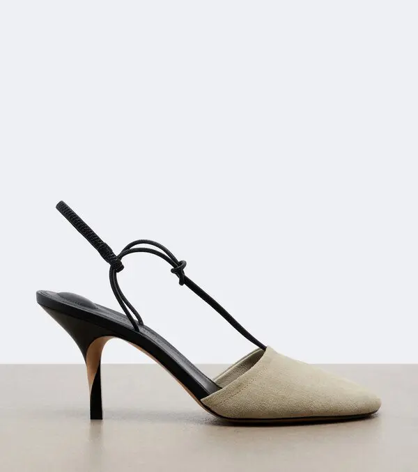 Jacquemus Pina Suede Slingback Pumps