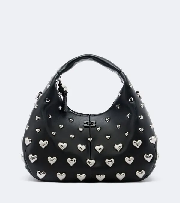 GANNI Mini Studded Top-handle Bag - Black