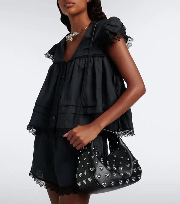 GANNI Mini Studded Top-handle Bag