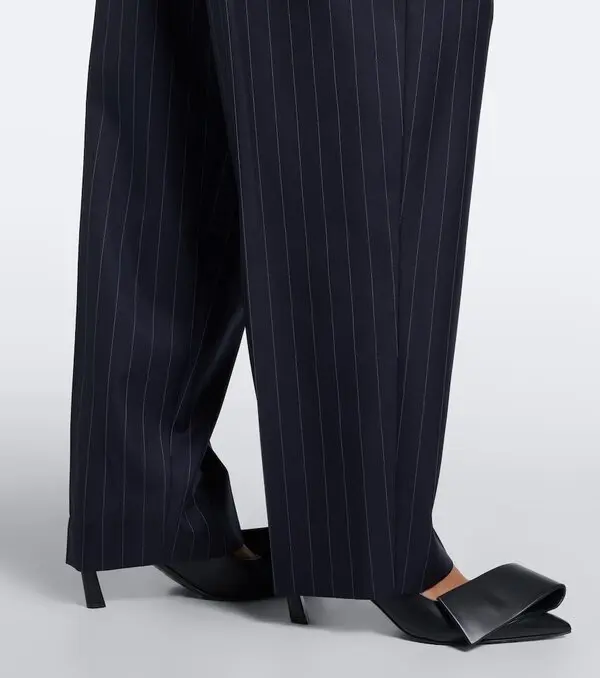 Givenchy Pinstripe Pleated Wool Wide-leg Pants