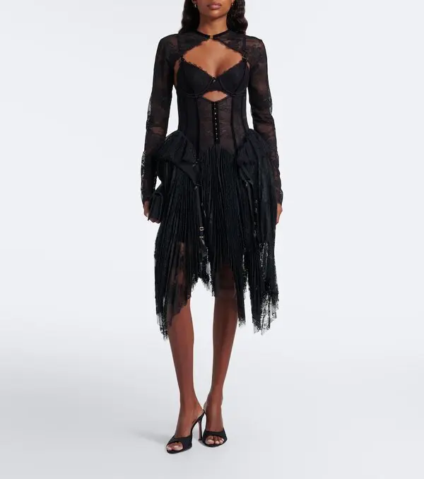 Zimmermann Valiant Cutout Lace Bustier Dress